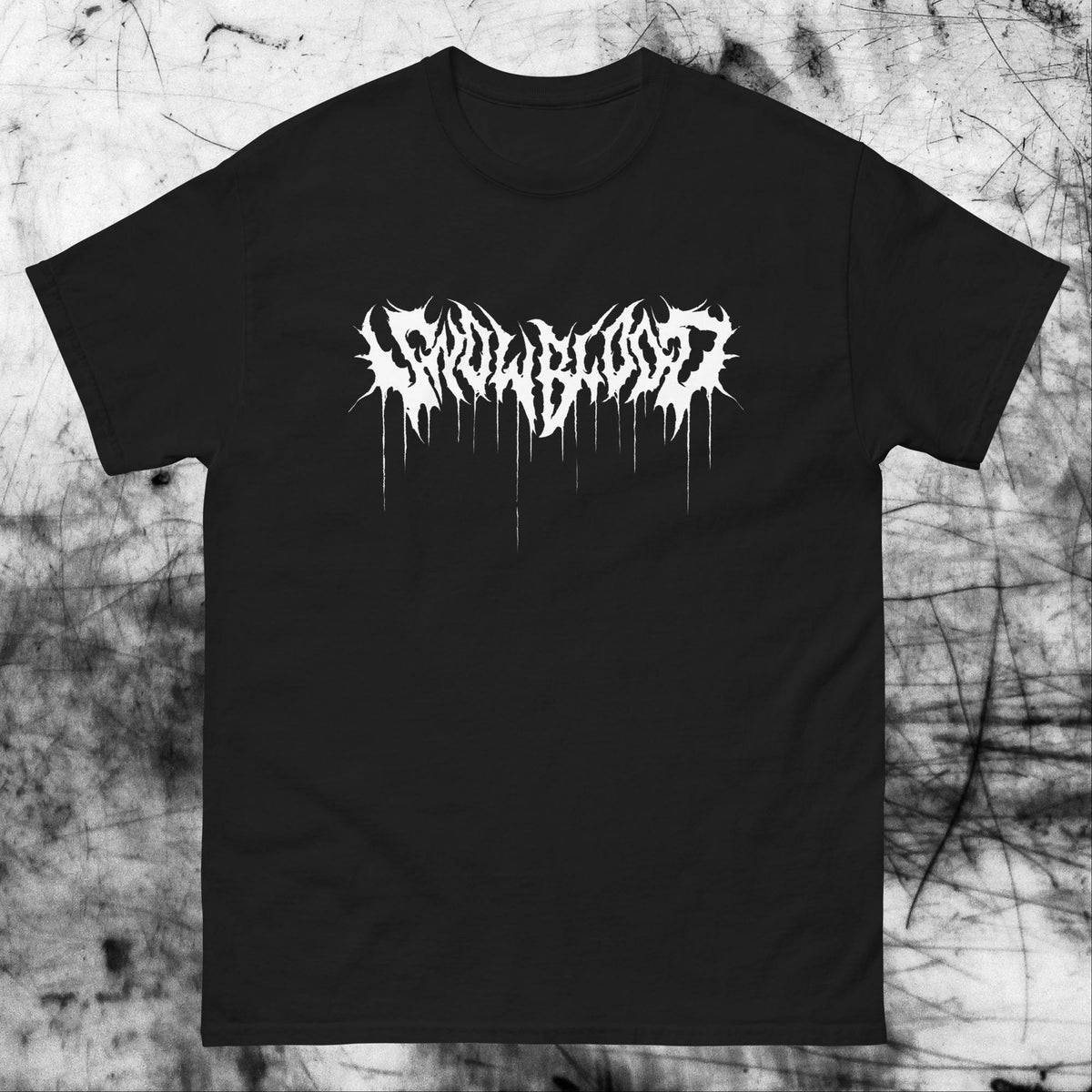 Dripping Metal Black Tee – SNOWBLOOD